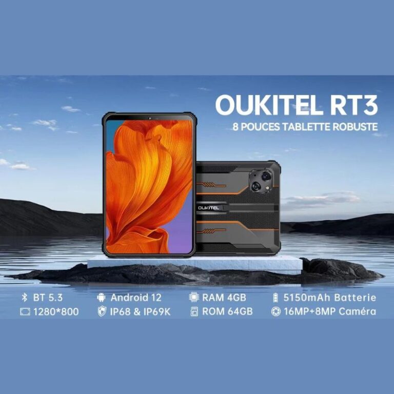 Oukitel RT3 Tablette Incassable 4Go 64Go - Teleboutique